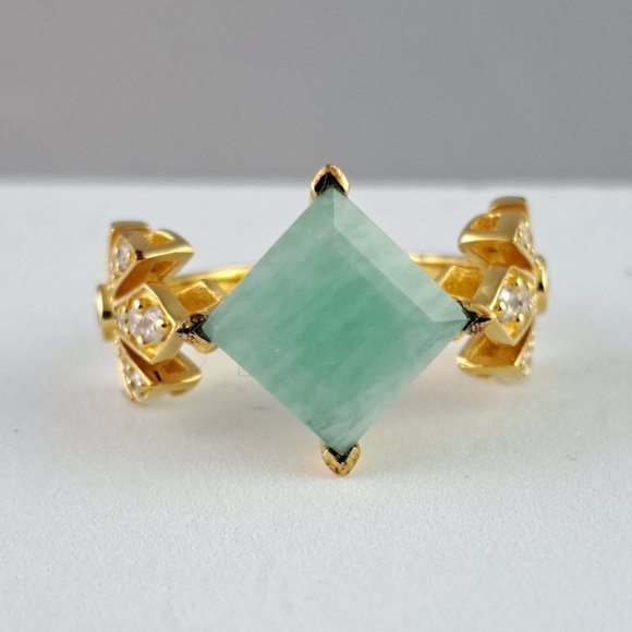 Hespera | Jewelry | Hespera Art Deco Style Amazonite Ring | Poshmark